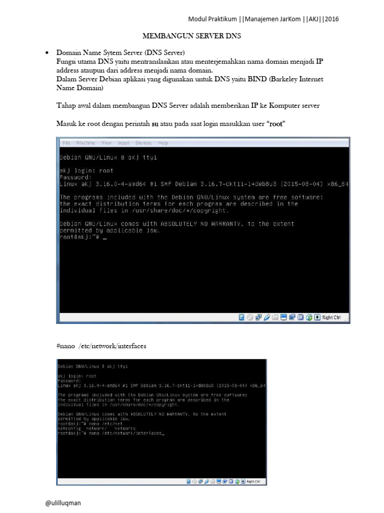Modul Membangun DNS | PDF