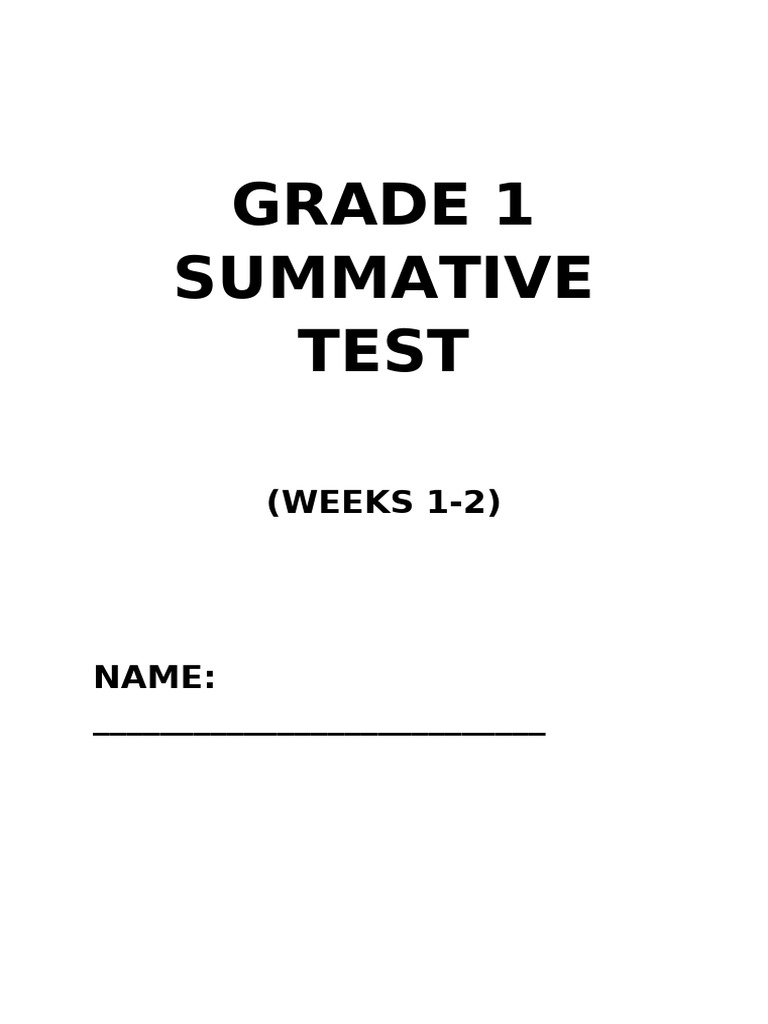 Grade 1 Summative Test Matatag Week 12 | PDF