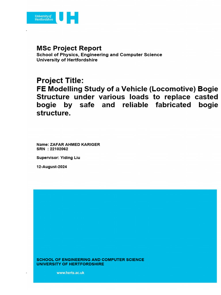 Finite Element Analysis Of Fabricated Rail Bogie Structure Pdf Finite Element Method