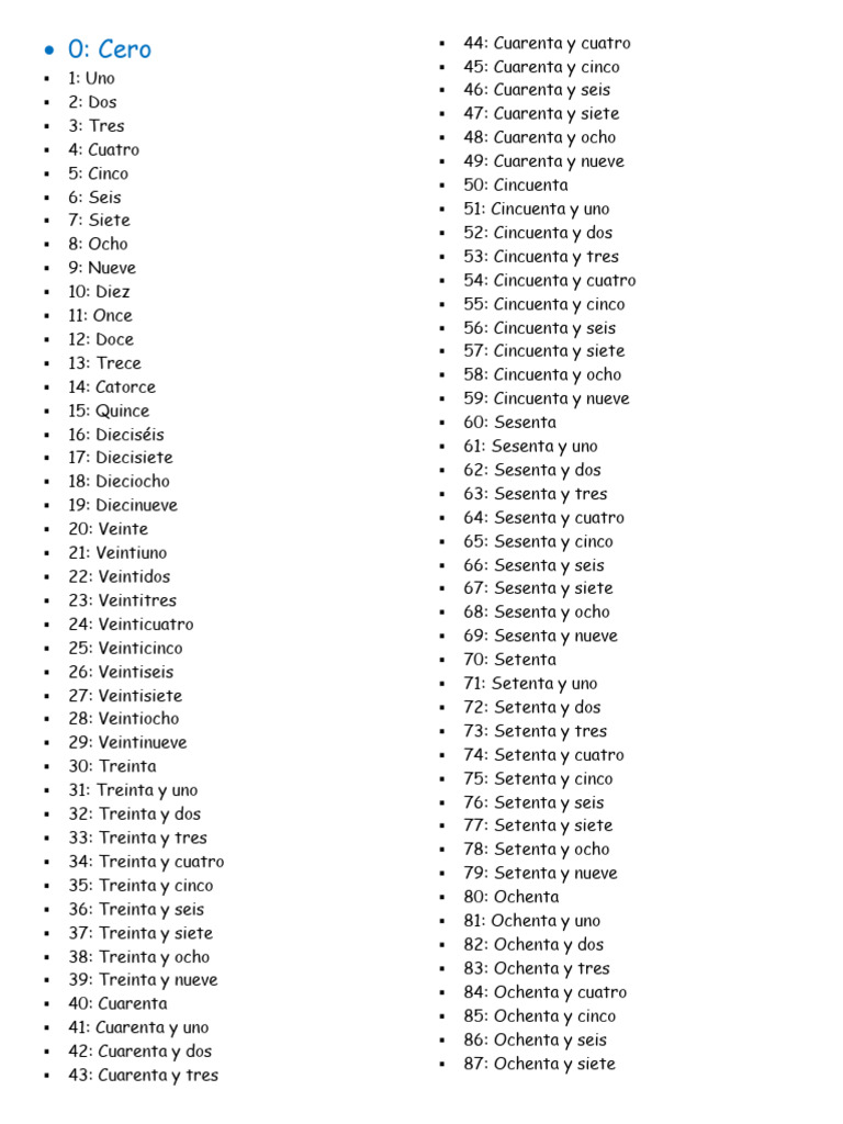 Escritura de Números del 1 al 1000 | PDF | Números | Matemática Elemental
