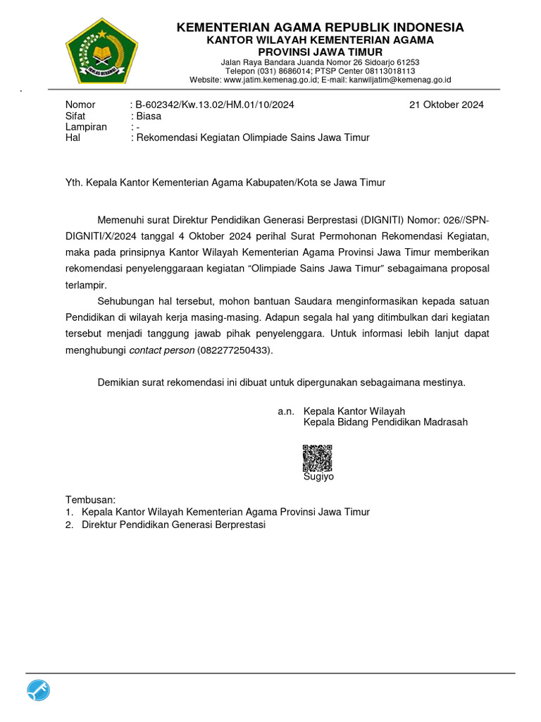 KRM - Olimpiade Sains Jatim | PDF