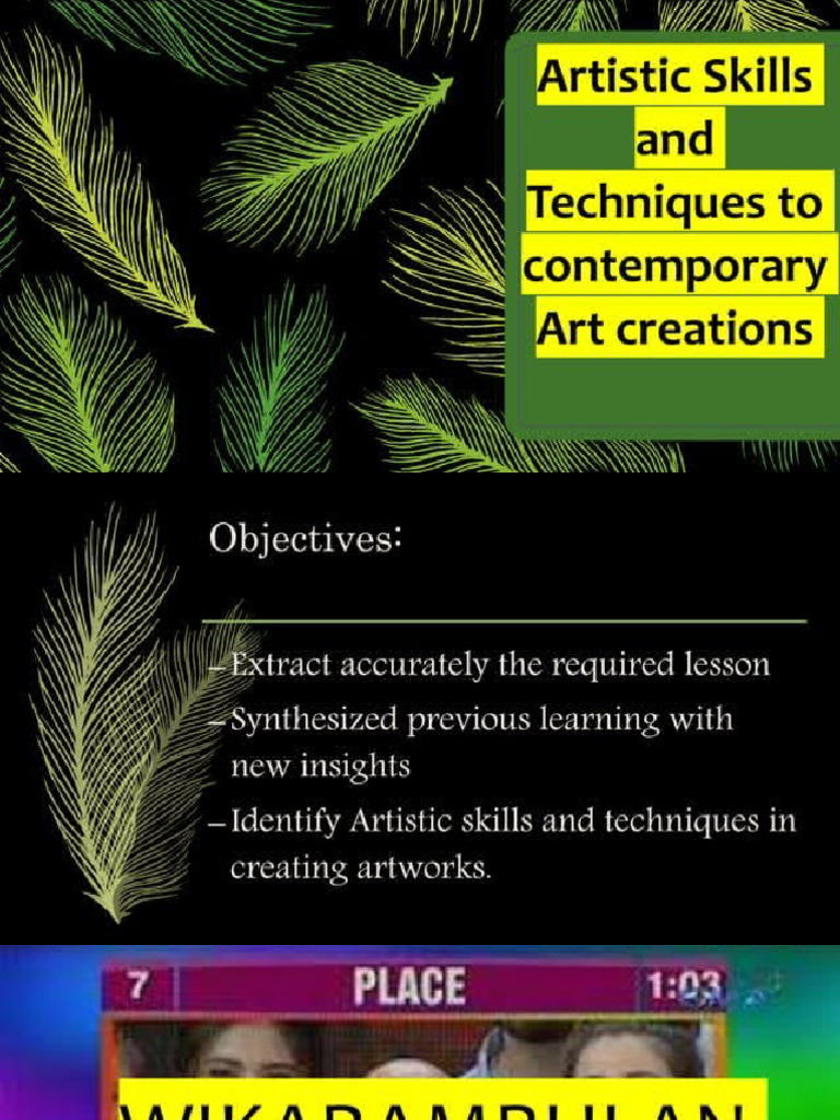 Artistic Skills and Techniques | PDF