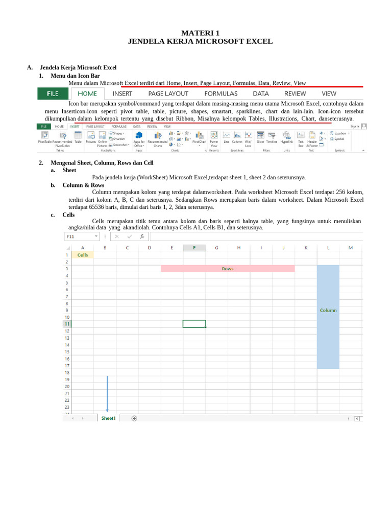 Excel Bagian 1 | PDF | Metode & Bahan Ajar | Teknologi & Rekayasa