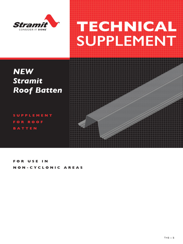 Stramit Roof Batten Specifications Guide | PDF | Screw | Roof