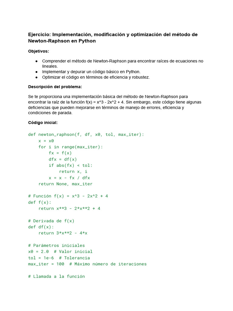 Ejercicio_ Implementación, modificación y optimización del método de ...
