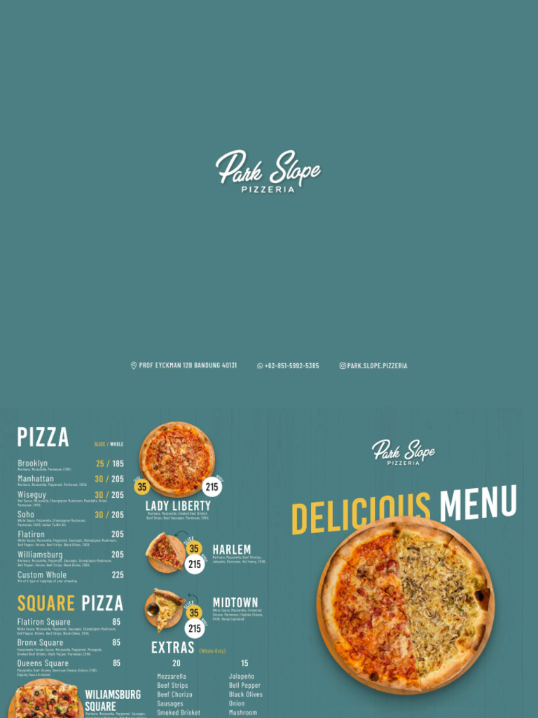 Buku Menu Park Slope | PDF