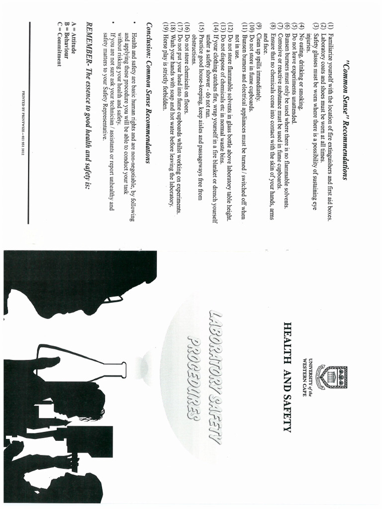 Science Lab Procedures For Students | PDF