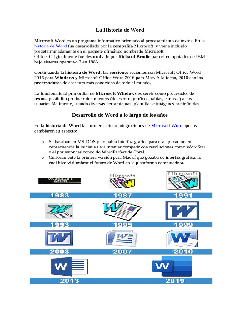 La Historia de Word | PDF | Arte