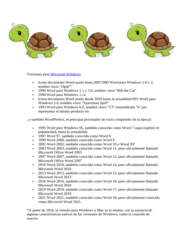 Versiones para Microsoft Windows | PDF