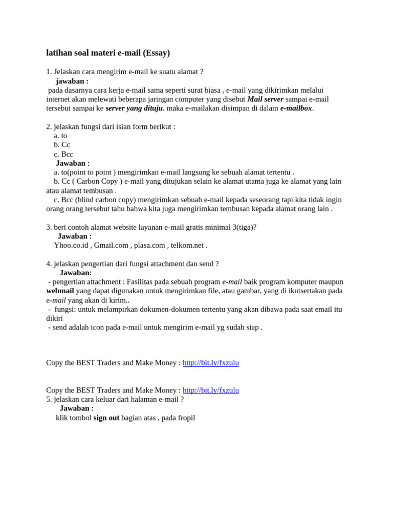 Panduan Lengkap Penggunaan E-mail | PDF