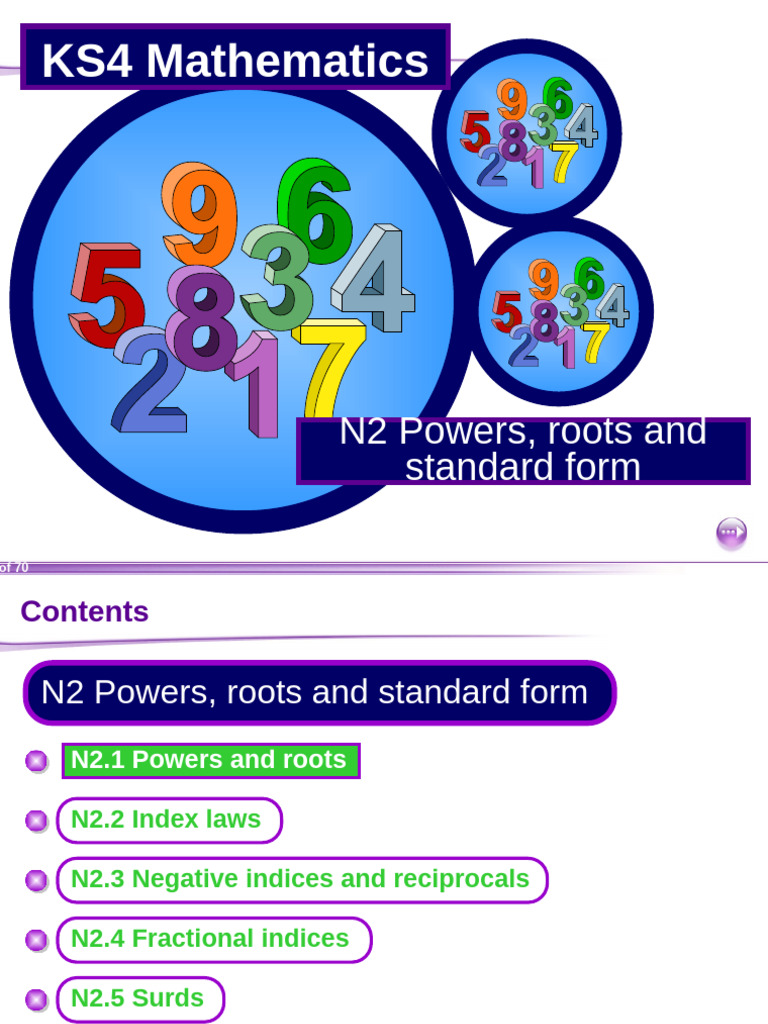 n2 Powers, Roots and Standard Form | PDF | Numbers | Square Root