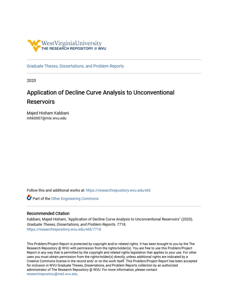 Application of Decline Curve Analysis To Unconventional Reservoir | PDF | Exponential Function ...