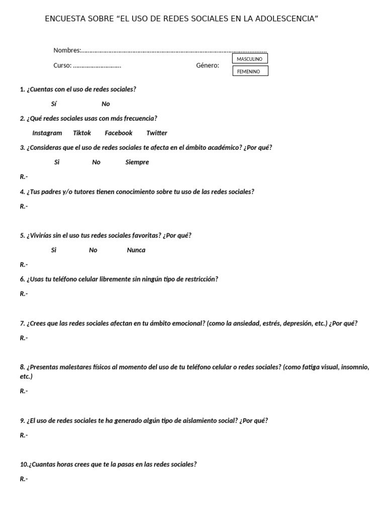 Encuesta de MATEE | PDF