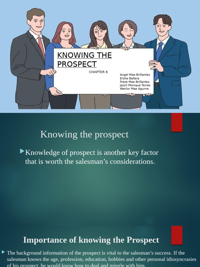Knowing The Prospect Chapter 6 | PDF | Motivation | Motivational