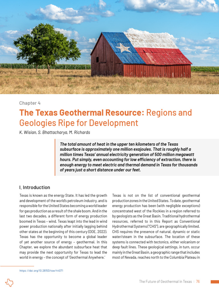 Geothermal Energy Potential in Texas | PDF | Geothermal Energy | Heat ...