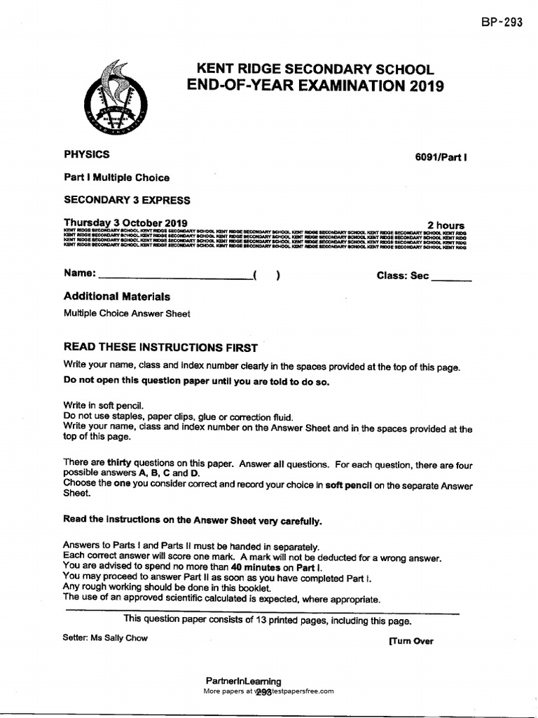 Sec3 2019 PurePhysics SA2 Kentridge | PDF