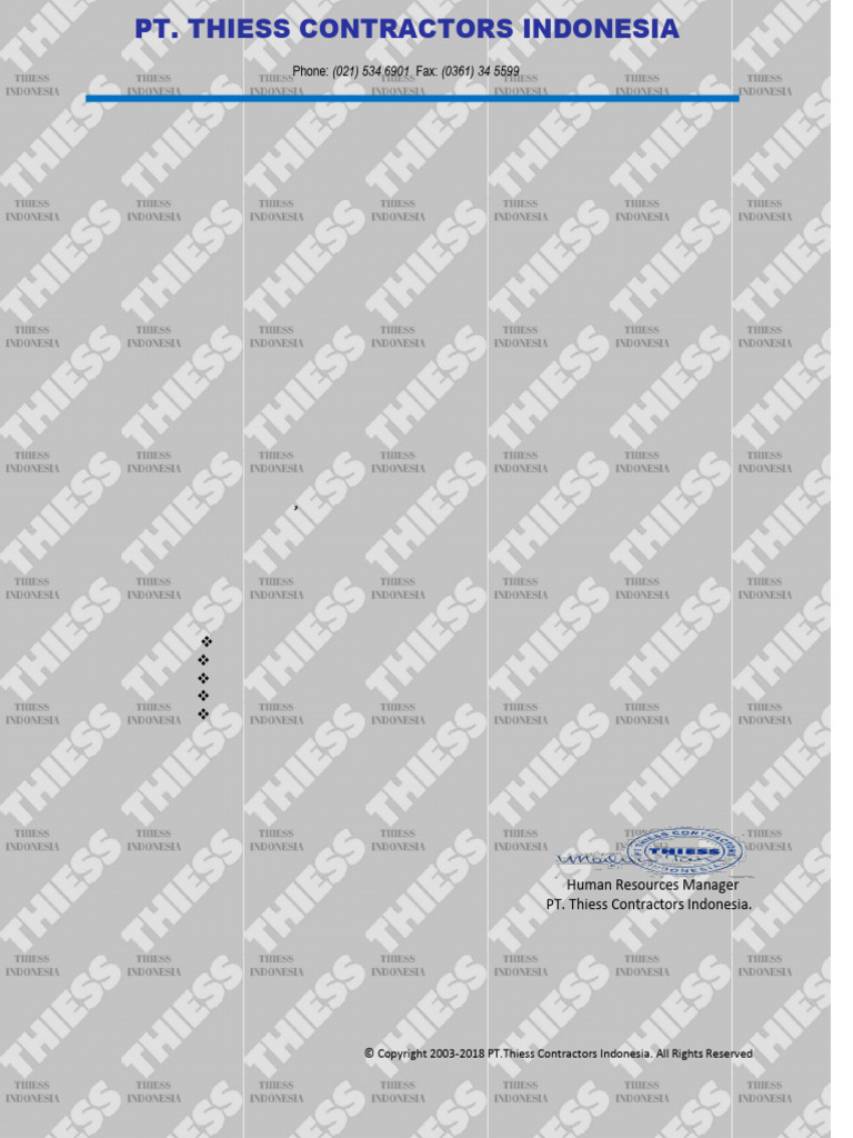 Surat Panggilan & Daftar Peserta Interview Kandidat PT - Thiess Contractors Indonesia-9 | PDF