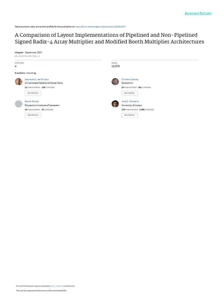 A Comparison of Layout Implementations of Pipeline | PDF | Computer Engineering | Theory Of ...