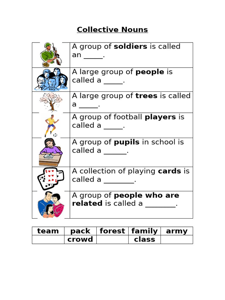 Understanding Collective Nouns List | PDF
