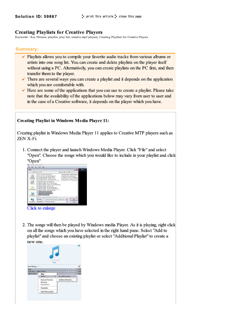Creating Playlists For Creative Players | PDF