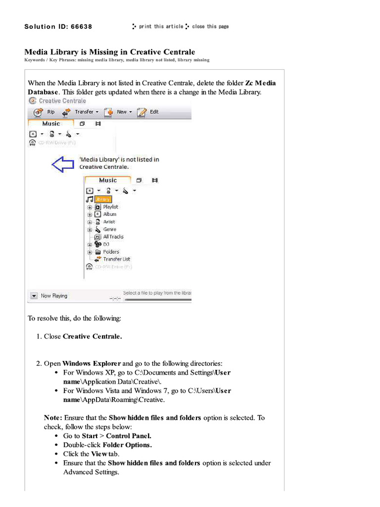 Media Library Is Missing in Creative Centrale | PDF