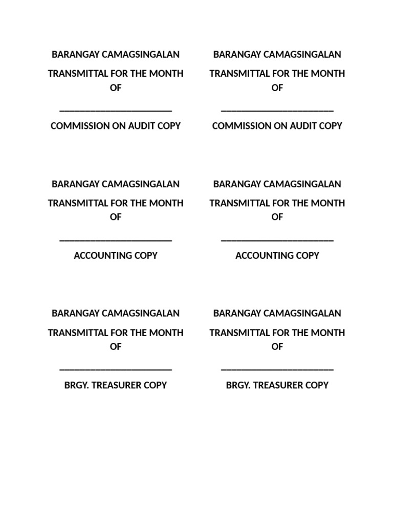 Transmittal Form | PDF