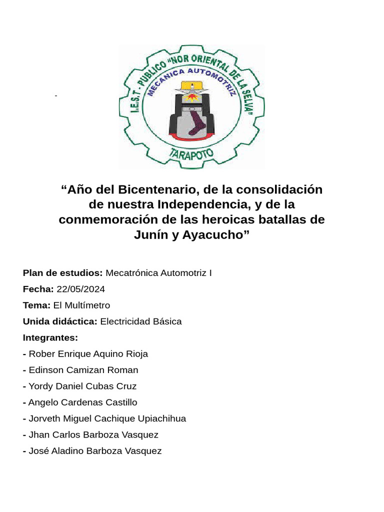 El Multímetro | PDF | Bienes manufacturados | Electrónica