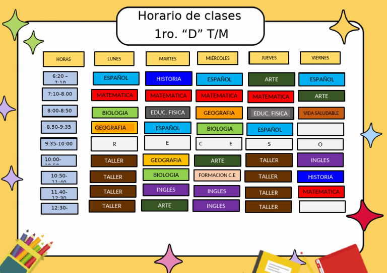 1ro D Horario | PDF