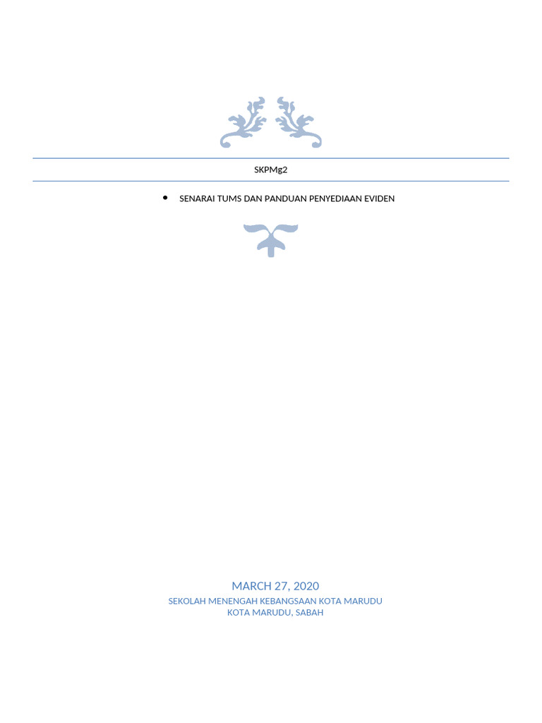 Contoh Cara Penulisan Eviden SMKKM 2020 | PDF
