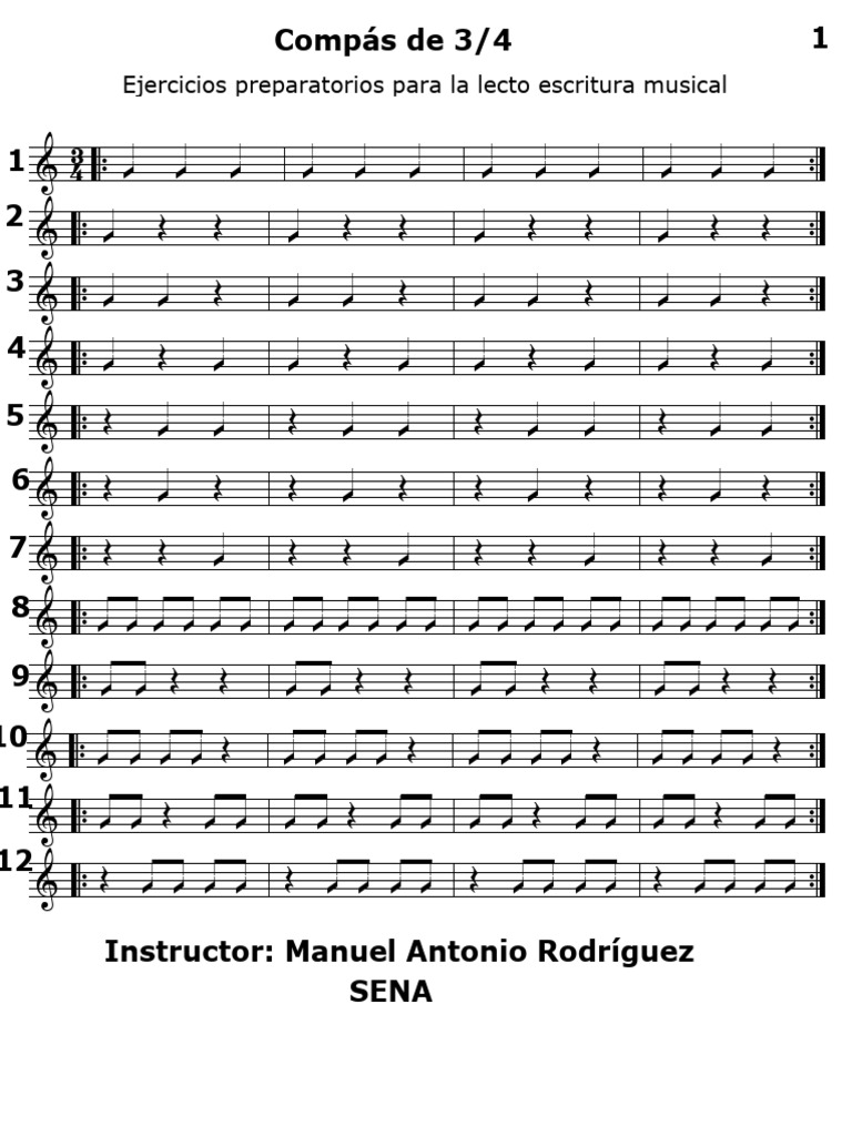 Compas de 3 Cuartos 1 Parte | PDF