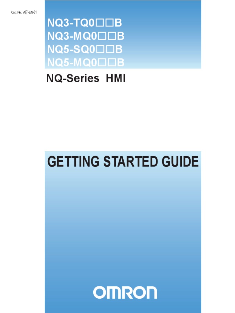 Omron Nq-Series HMI Getting Started Guide | PDF | Usb | Microsoft Windows