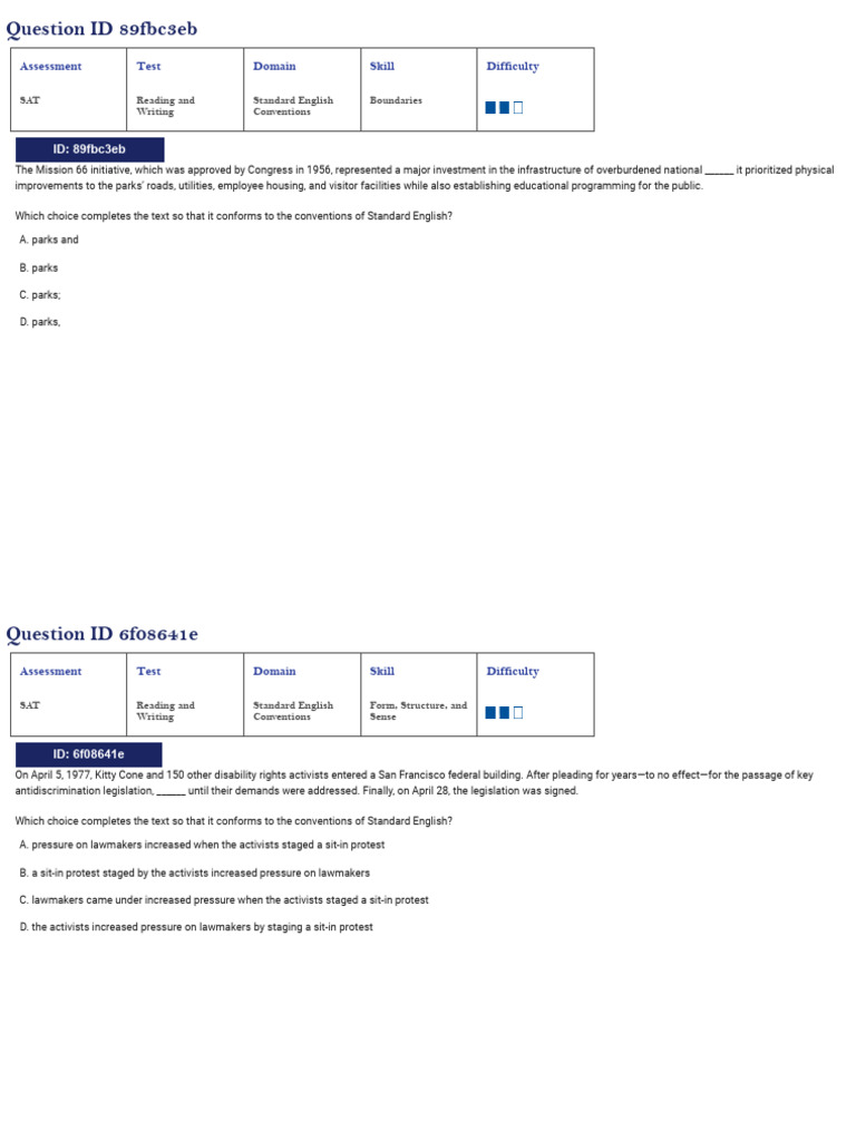Standard English Conventions - Medium | PDF | Elisa | Sat