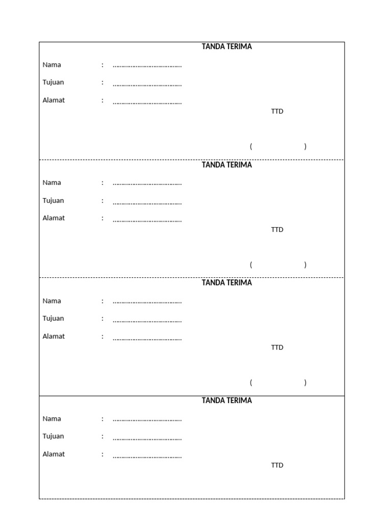 Tanda Terima | PDF