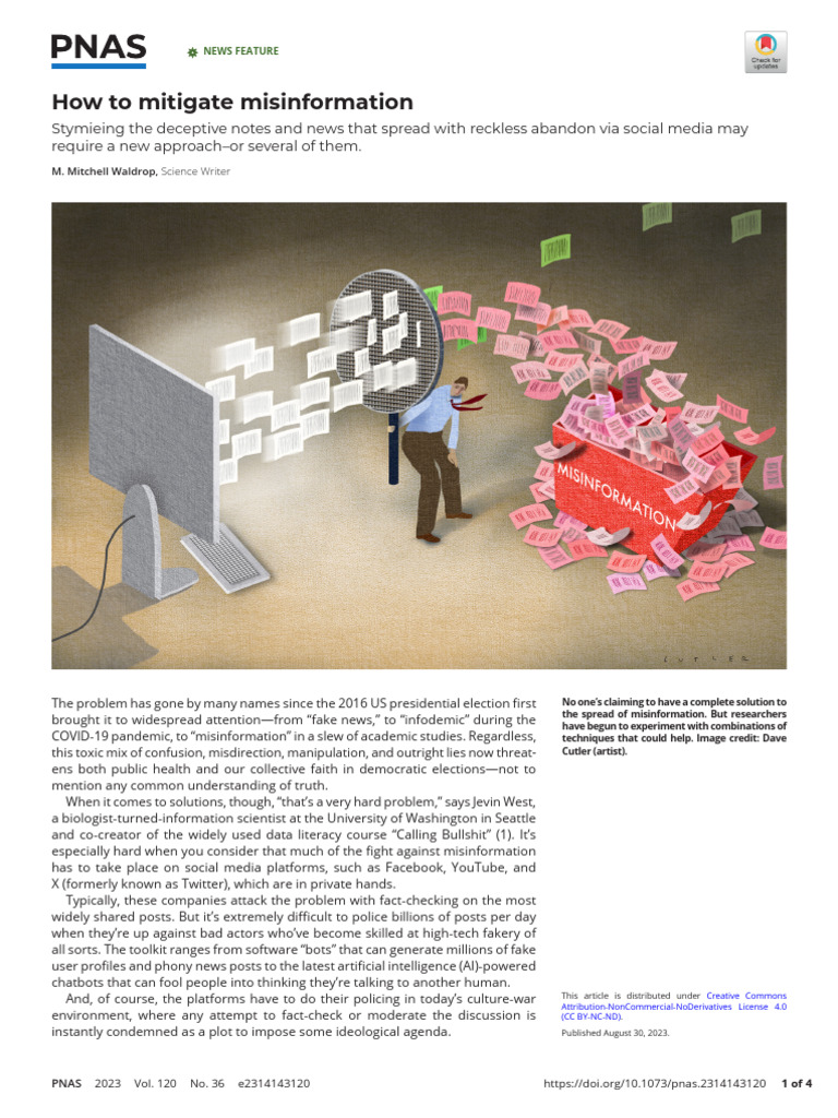 Waldrop - 2023 - How To Mitigate Misinformation | PDF | Social Media | Popular Culture & Media ...