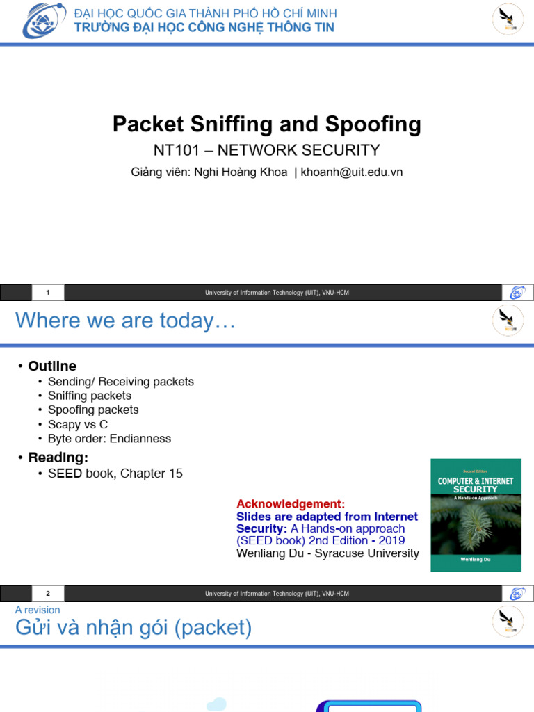 L05 - Packet Sniffing and Spoofing | PDF
