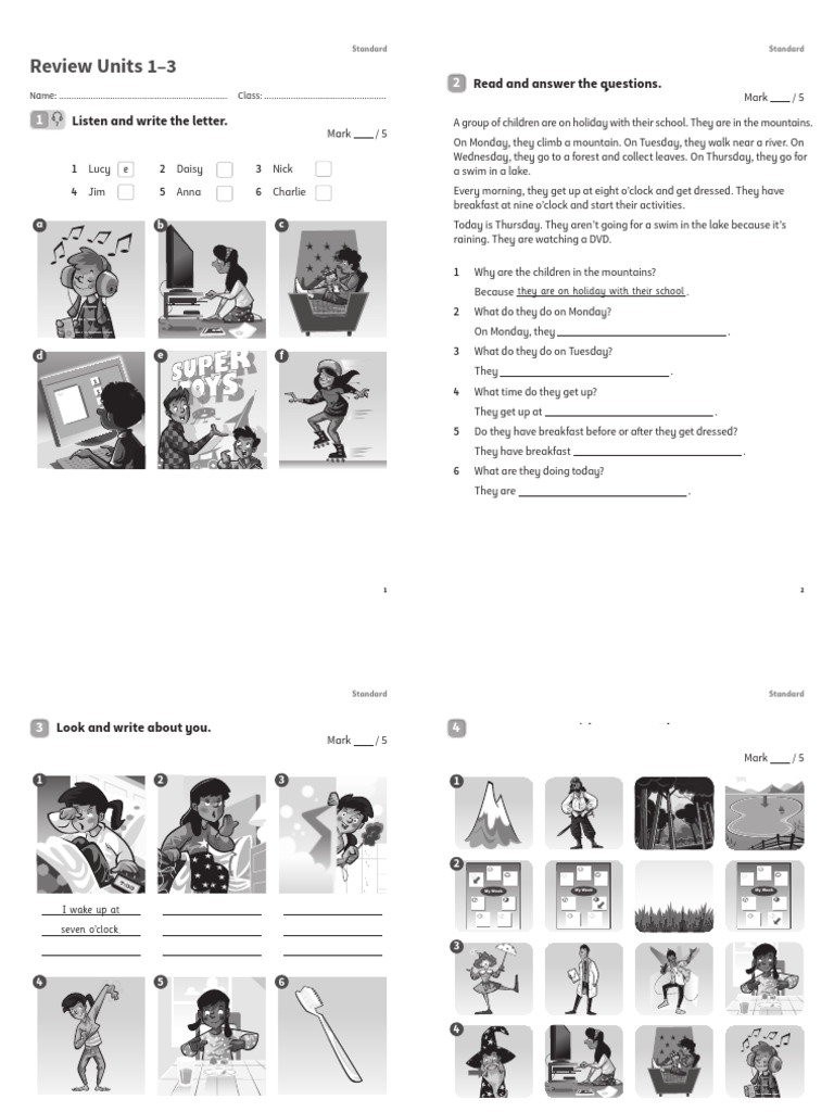 Review Unit 123 Test - Movers | PDF