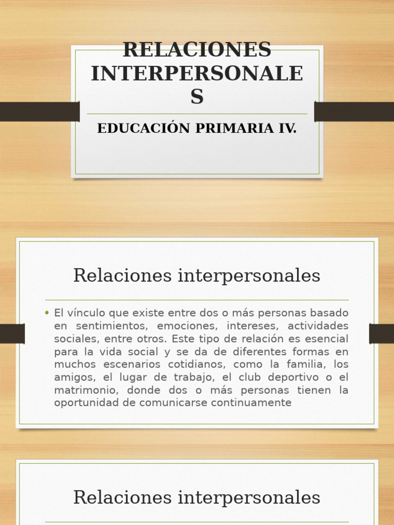 Relaciones Interpersonales | PDF | Relaciones interpersonales ...