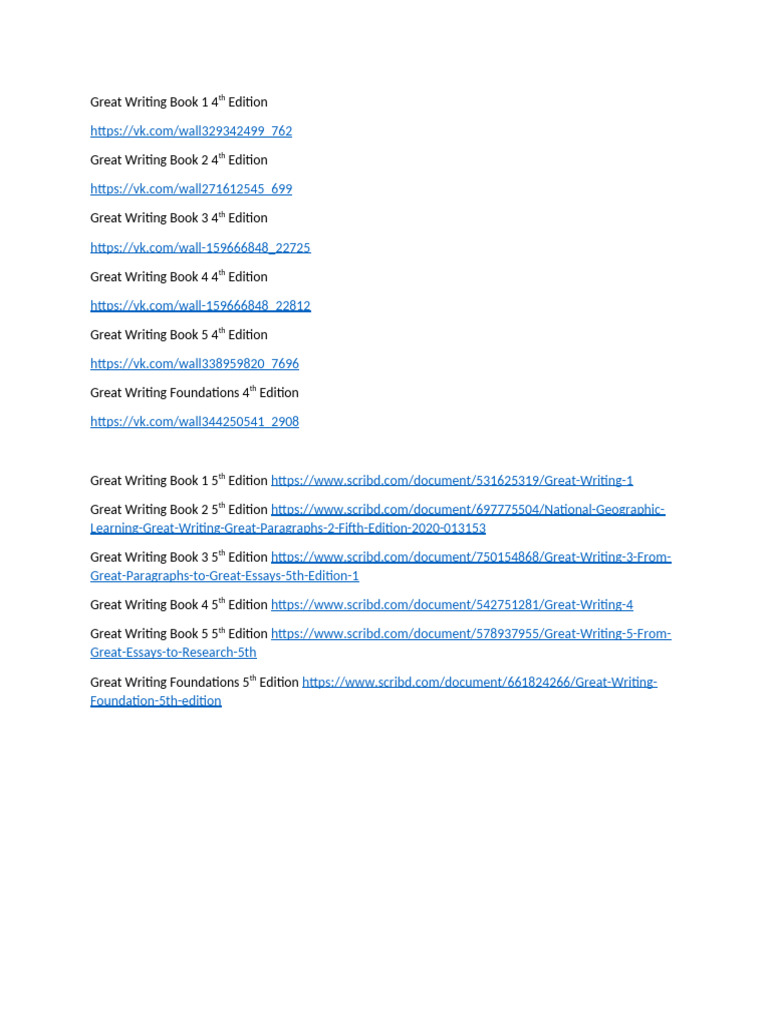 Great Writing Books | PDF | Home & Garden