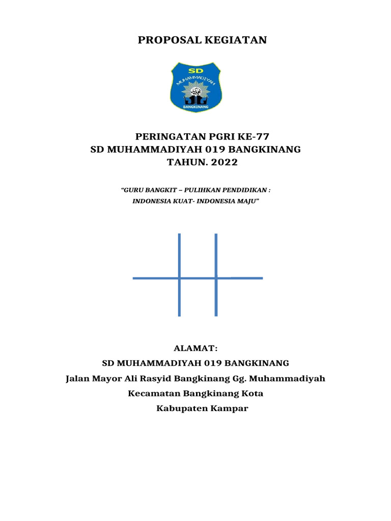 Proposal Peringatan PGRI Ke-77 SD Muhammadiyah | PDF
