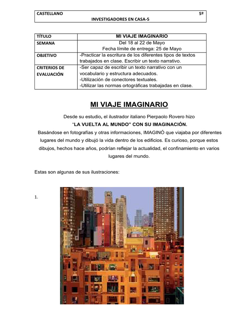 Mi Viaje Imaginario 1 | PDF | Comunicación humana | Lingüística