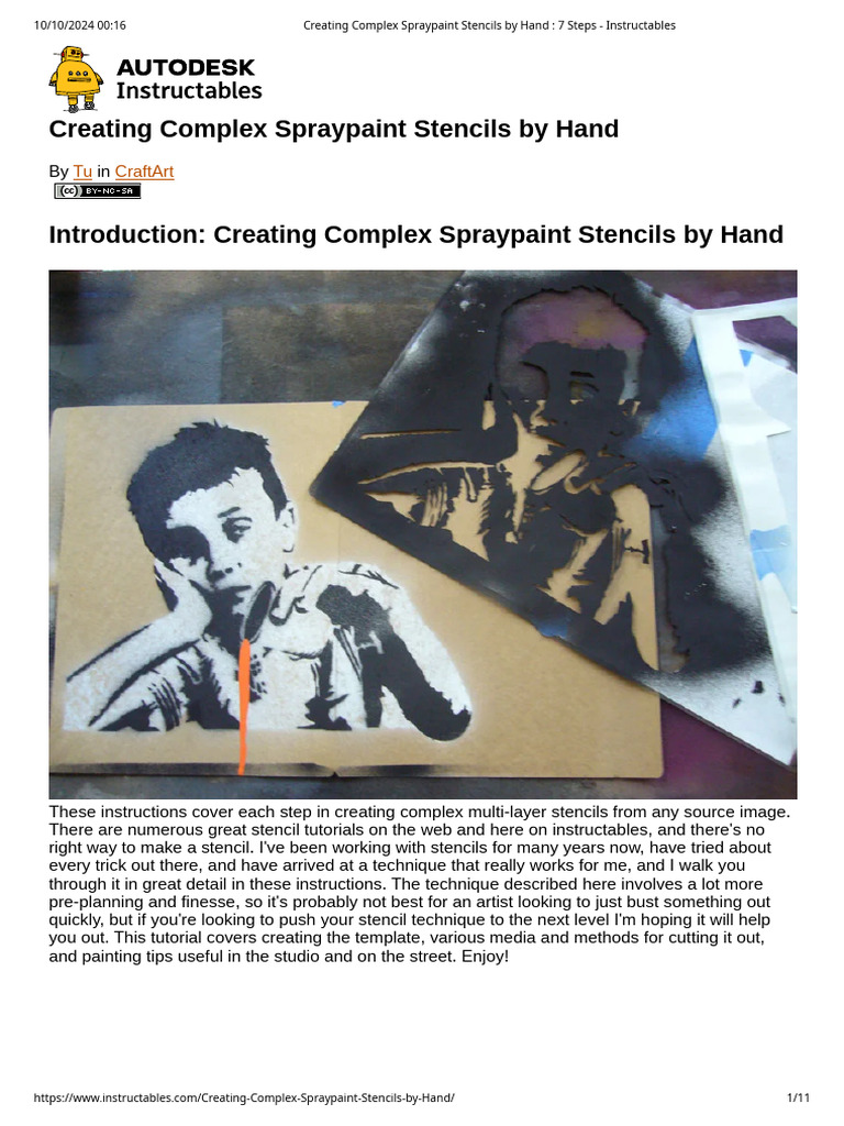 Creating Complex Spraypaint Stencils by Hand - 7 Steps - Instructables ...