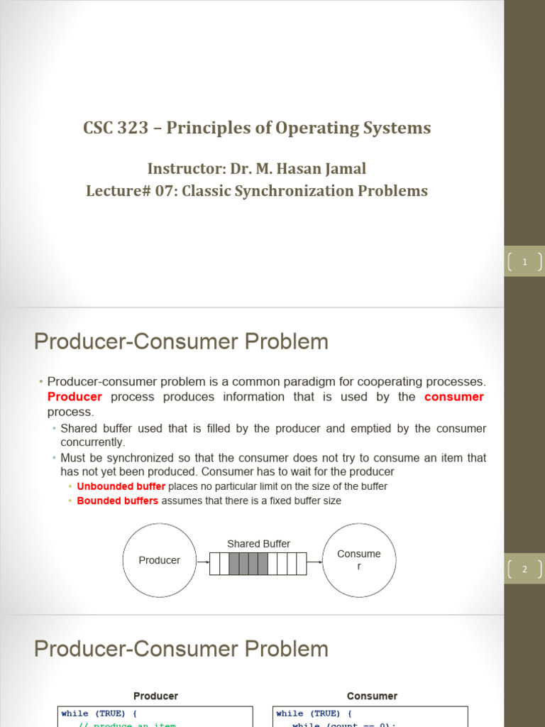 Lectur 7 Synchronizaton Problems | PDF | Computer Programming ...