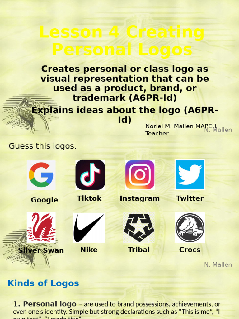 Personal Logo Creation Guide | PDF | Self-Improvement