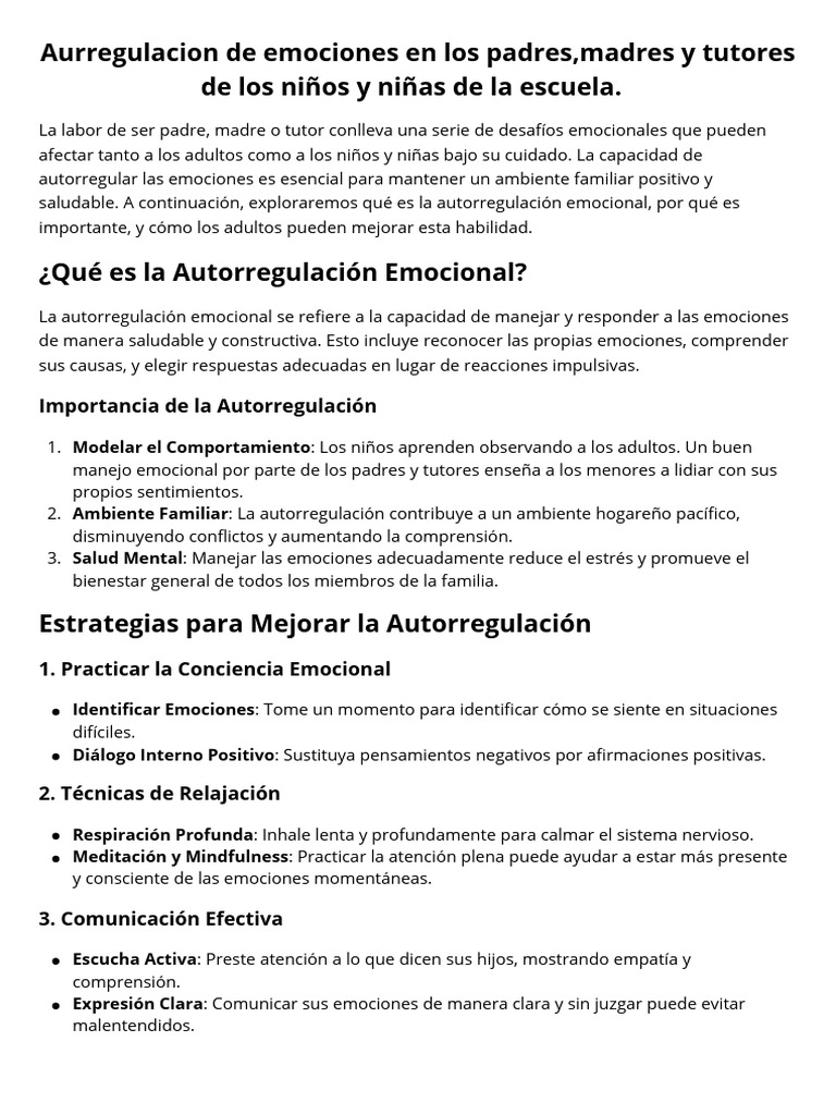 Aurregulacion de Emociones en Los Padres, Madres y Tutores de Los Niños y Ni - 20241027 - 134215 ...