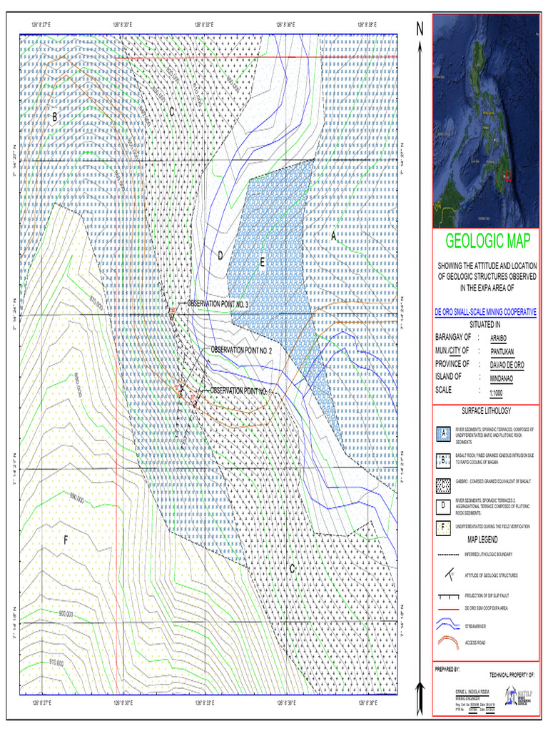 Geologic Map - de Oro SSM | PDF | Rock (Geology) | Earth Sciences