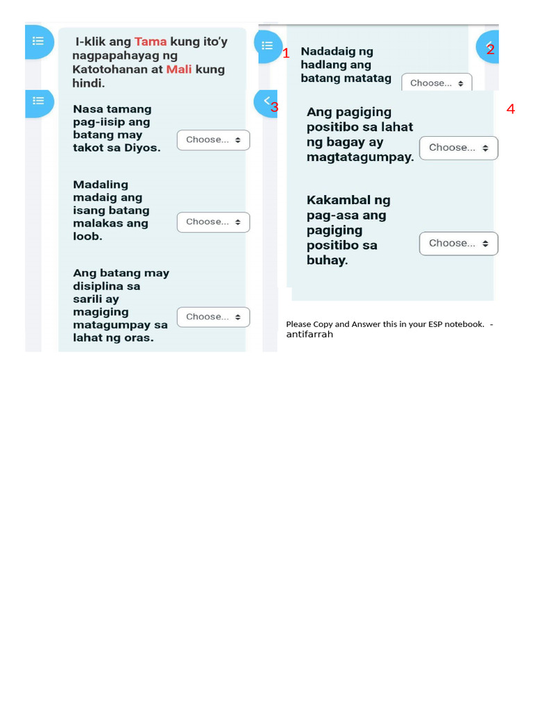 Please Copy and Answer This in Your ESP Notebook.: - Antifarrah | PDF ...