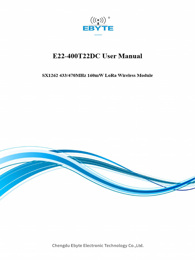 E22-400T22DC UserManual EN v1.0 | PDF | Computer Network | Microcontroller