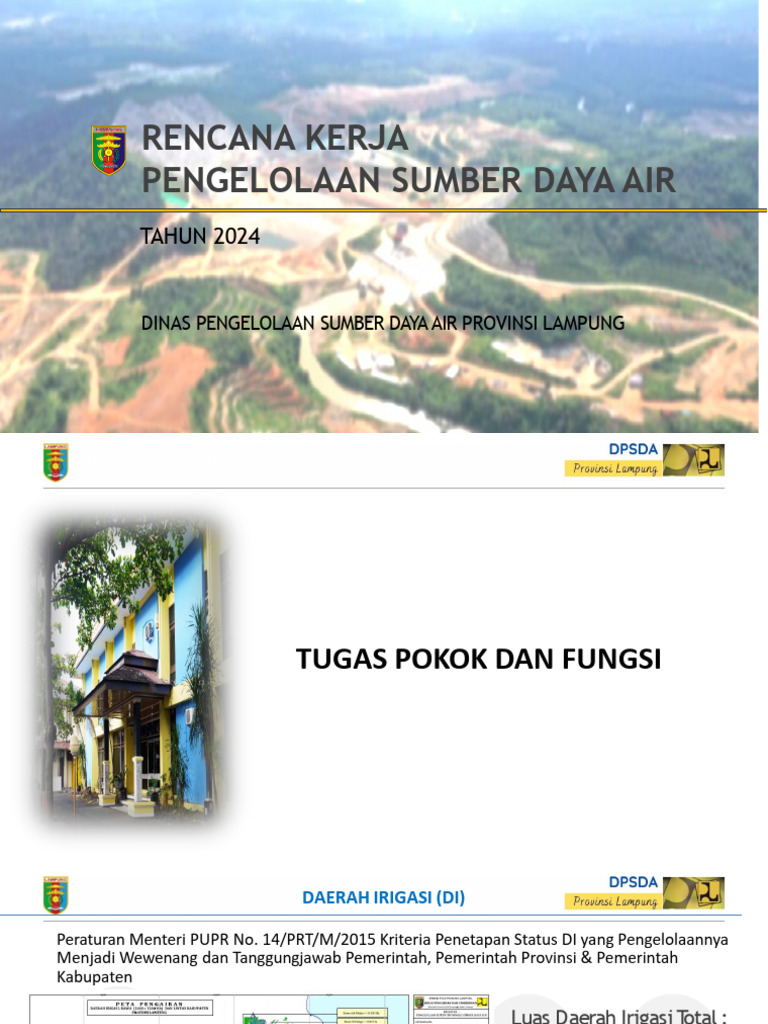 Rencana Kerja SDA Lampung 2024 | PDF | Sains & Matematika