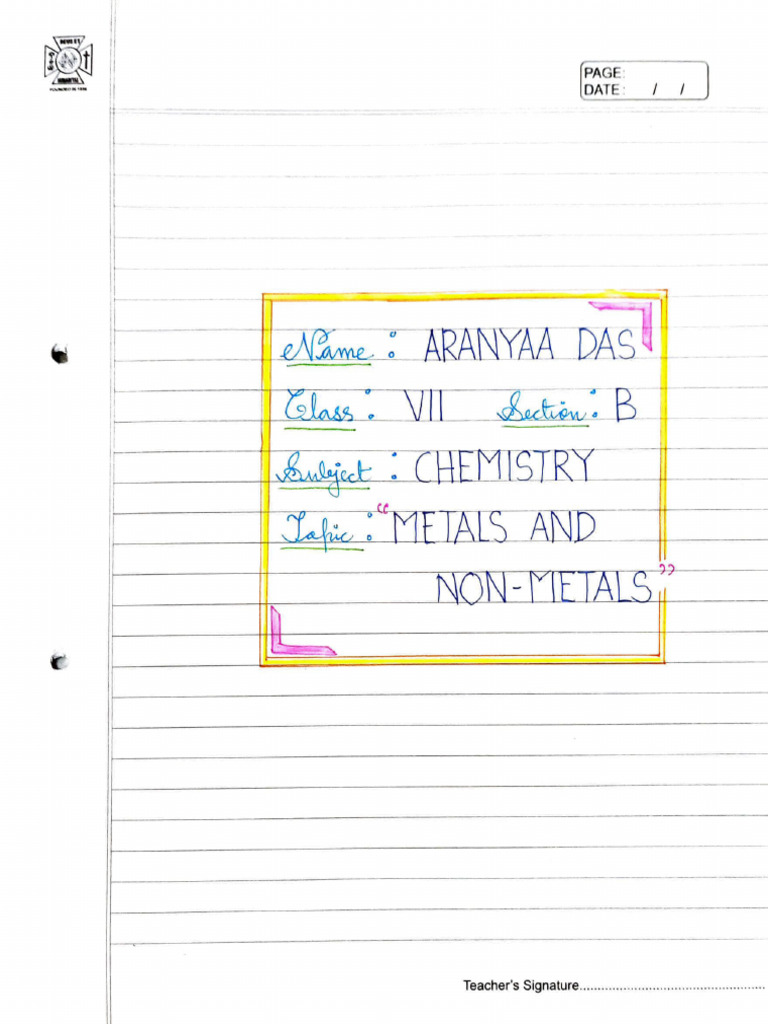 Class 7 Chemistry Project (Final Term) | PDF