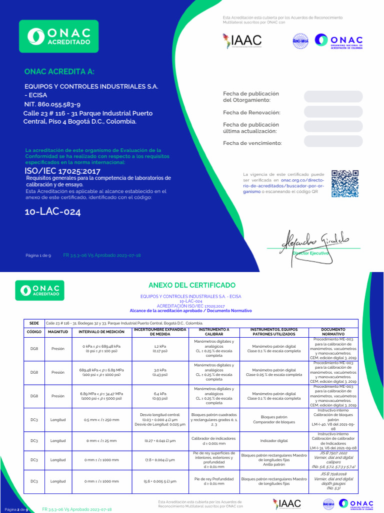 10 Lac 024 | PDF | Calibración | Metrología
